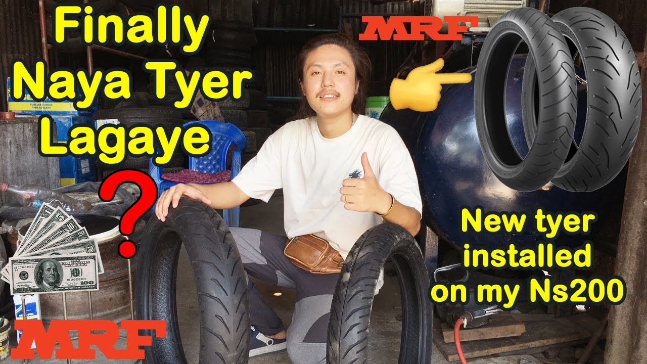 New tyer for Ns 200 || MRF || finally new tyers installed #mrsvlog ...
