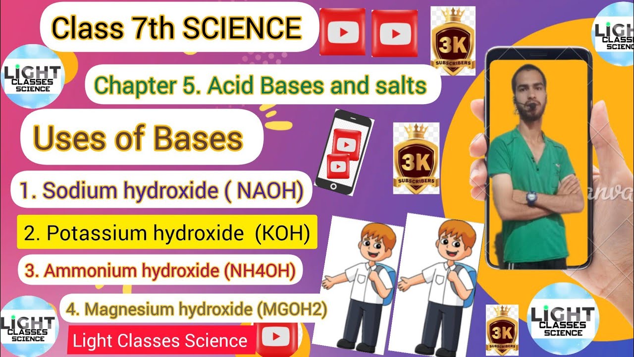 Uses of Bases | Explained full theroy | class 7th SCIENCE | Chapter 5 ...