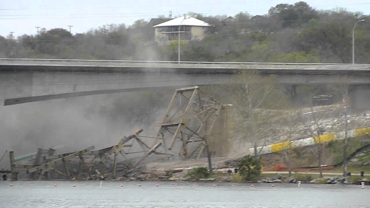 US281 Marble Falls Bridge Demolition - YouTube