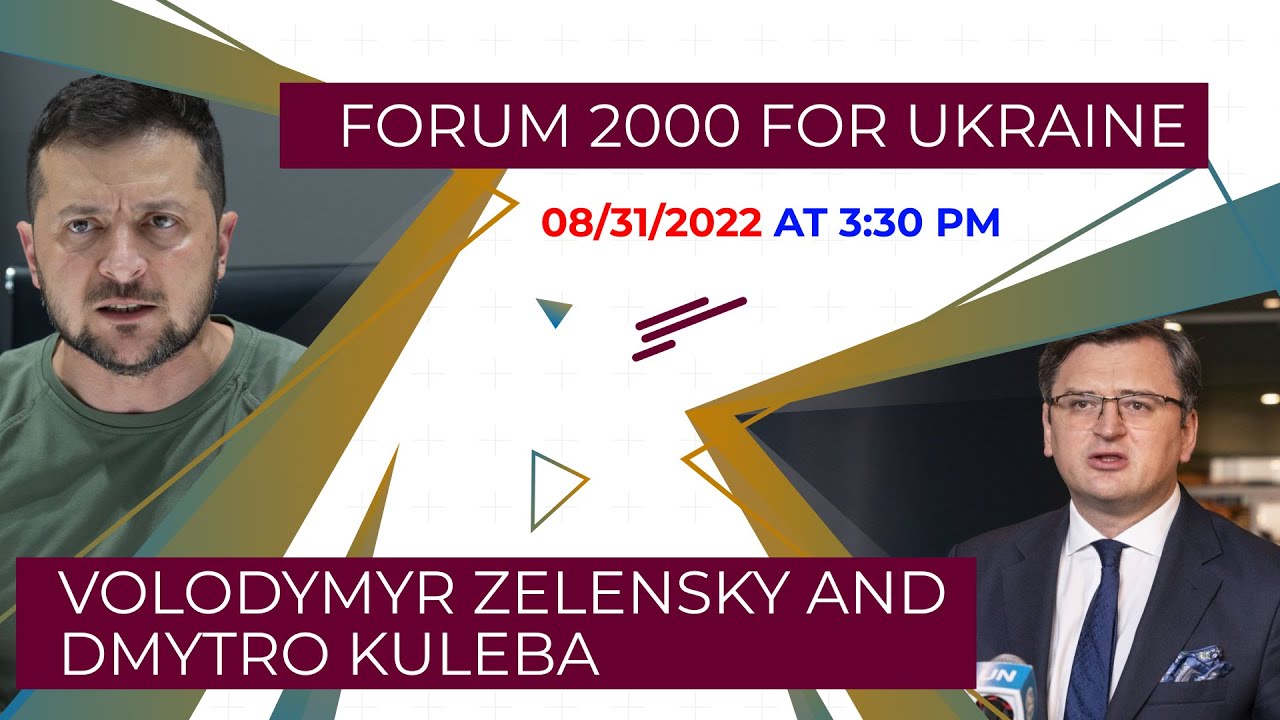 Forum 2000 and Forum for Ukraine Conference. Zelensky, Fiala, Borrell ...