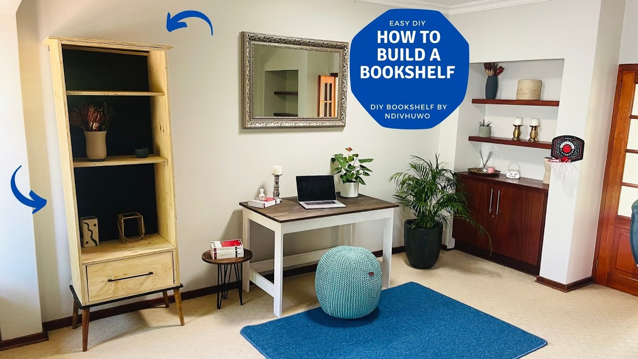 HOW TO BUILD A BOOKSHELF / OFFICE MAKEOVER / EASY DIY PROJECTS - YouTube