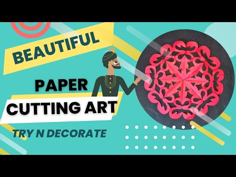 simple paper cutting art | easy to cut paper art | paper cutting craft ...