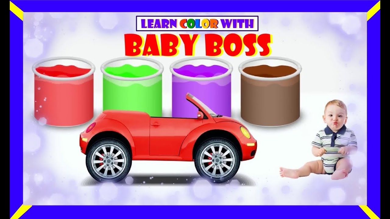 Learn color with Crying Baby Boss Baby Cars - Learn color with Cars ...