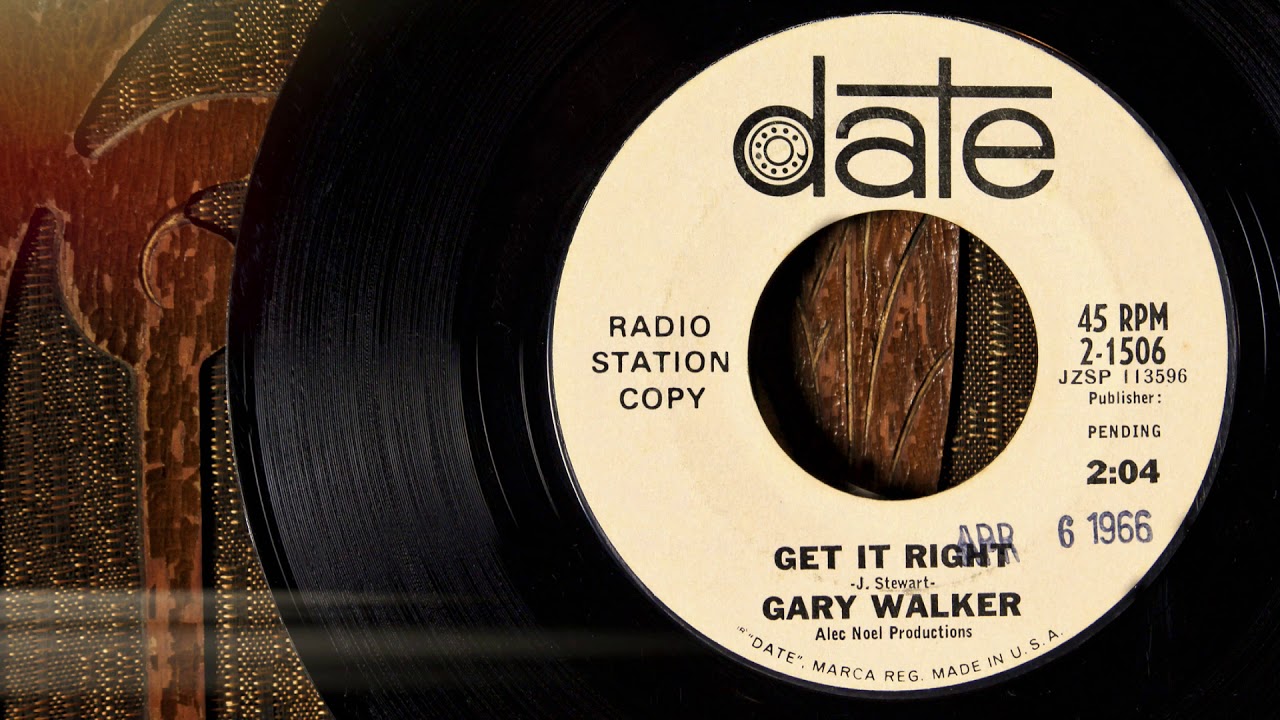 Gary Walker - Get It Right ...1966 - YouTube