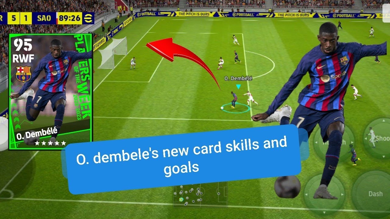 How good is the new O. Dembele card in efootball 2023 mobile? Dembele ...
