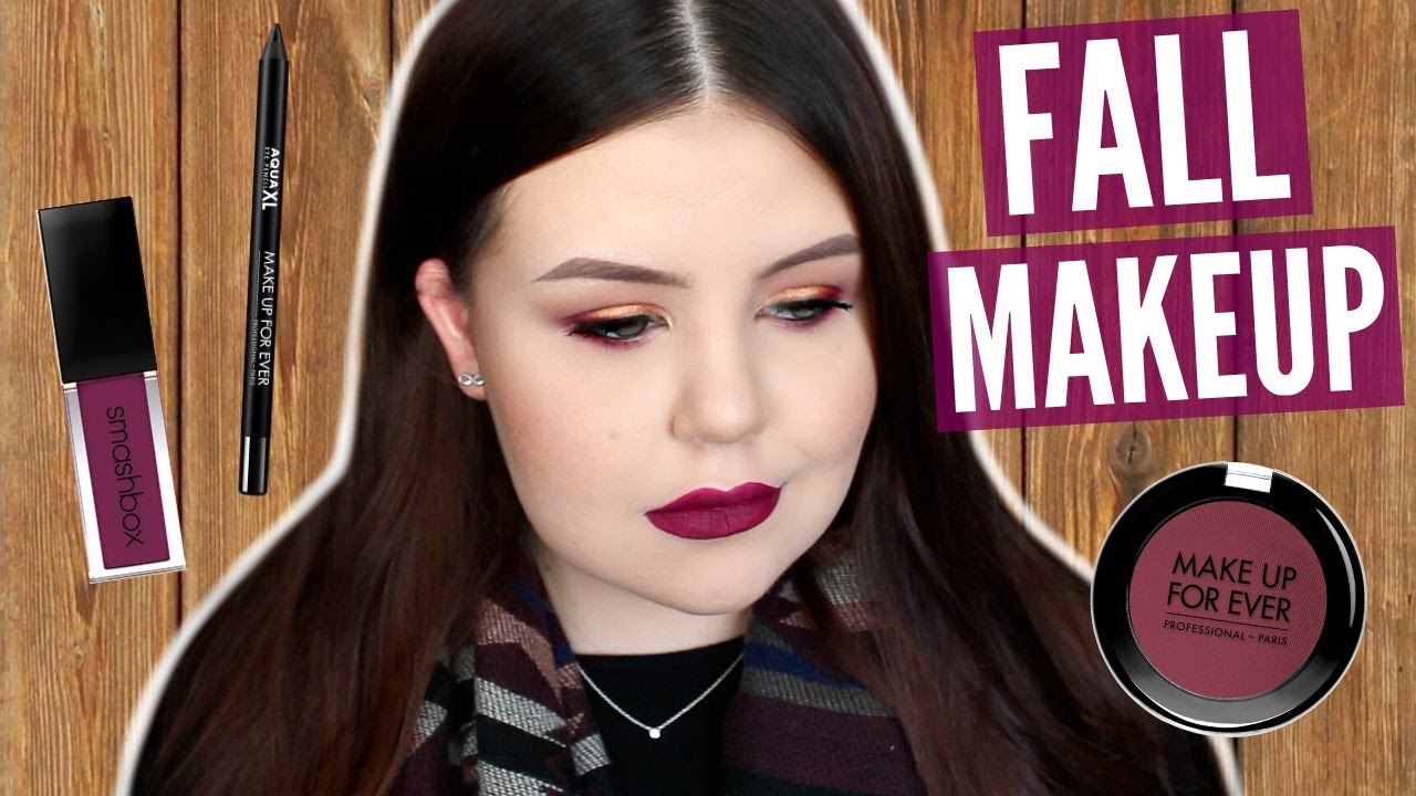 Bold Amber Eyes & Berry Lip | Classic Fall Makeup Tutorial - YouTube