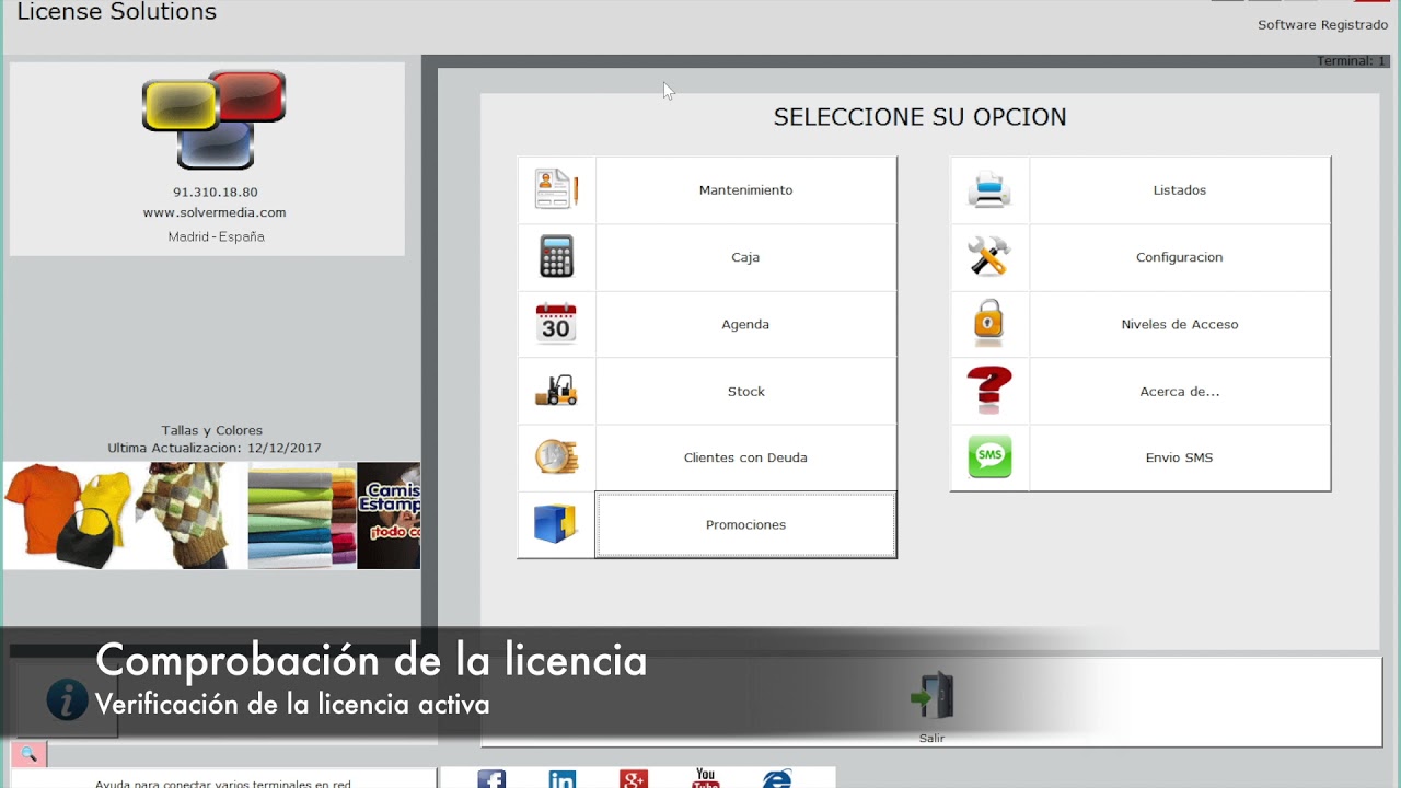 Licencia Solvermedia TPV Tallas y Colores / Modas - YouTube