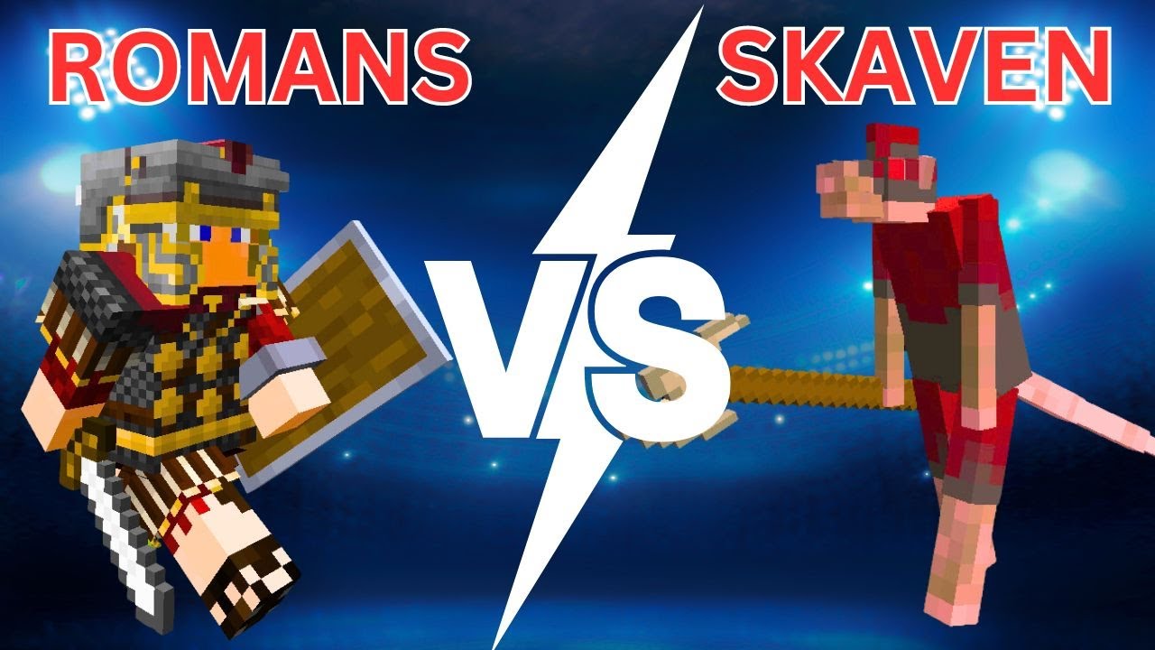 ROMAN LEGIONS BATTLE SKAVEN HORDES:MINECRAFT MASSIVE MOB BATTLES - YouTube