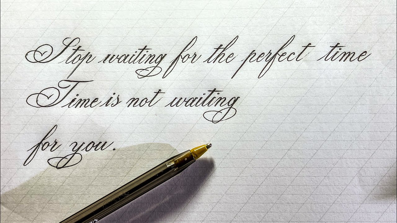 ‏Learn Copperplate Calligraphy Using ball pen -آموزش خط انگلیسی-آموزش ...