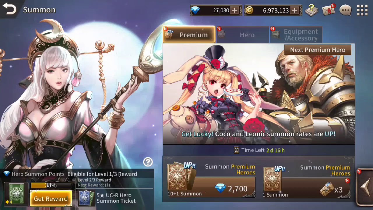 Try Luck Summon 12 times 10x+1 Premium Summon - Chaos Masters - YouTube