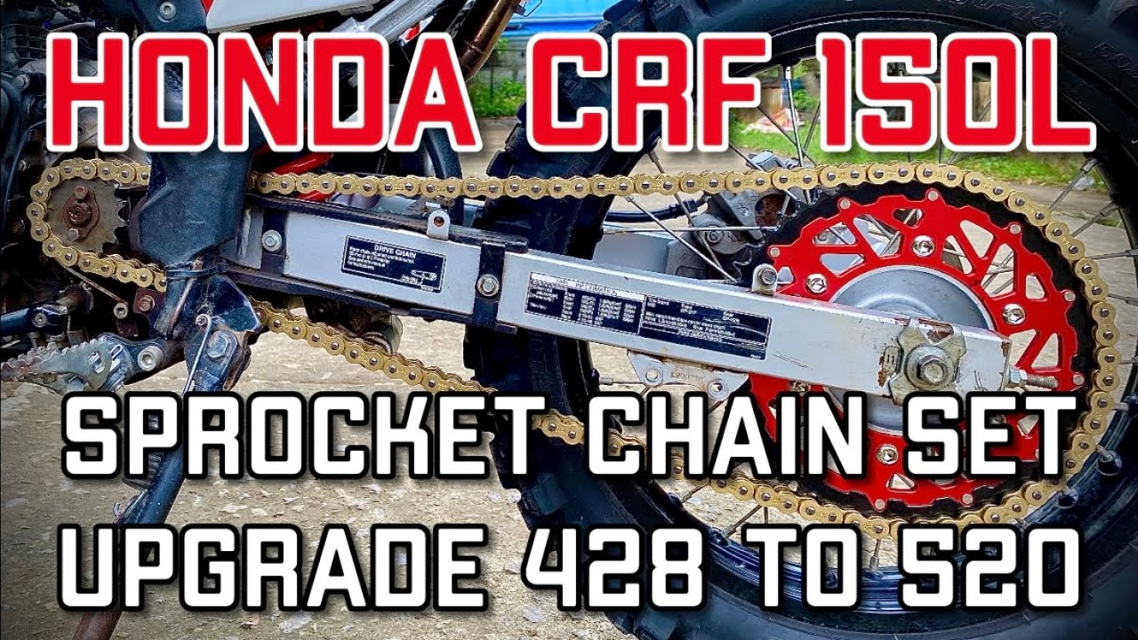 CHAIN SPROCKET SET UPGRADE | Honda CRF 150L | RB MELO DIY | 428 to 520 ...