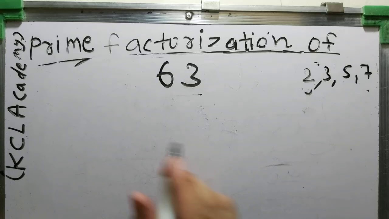 Prime factors of 63 in Hindi | Maths By KCLAcademy - YouTube