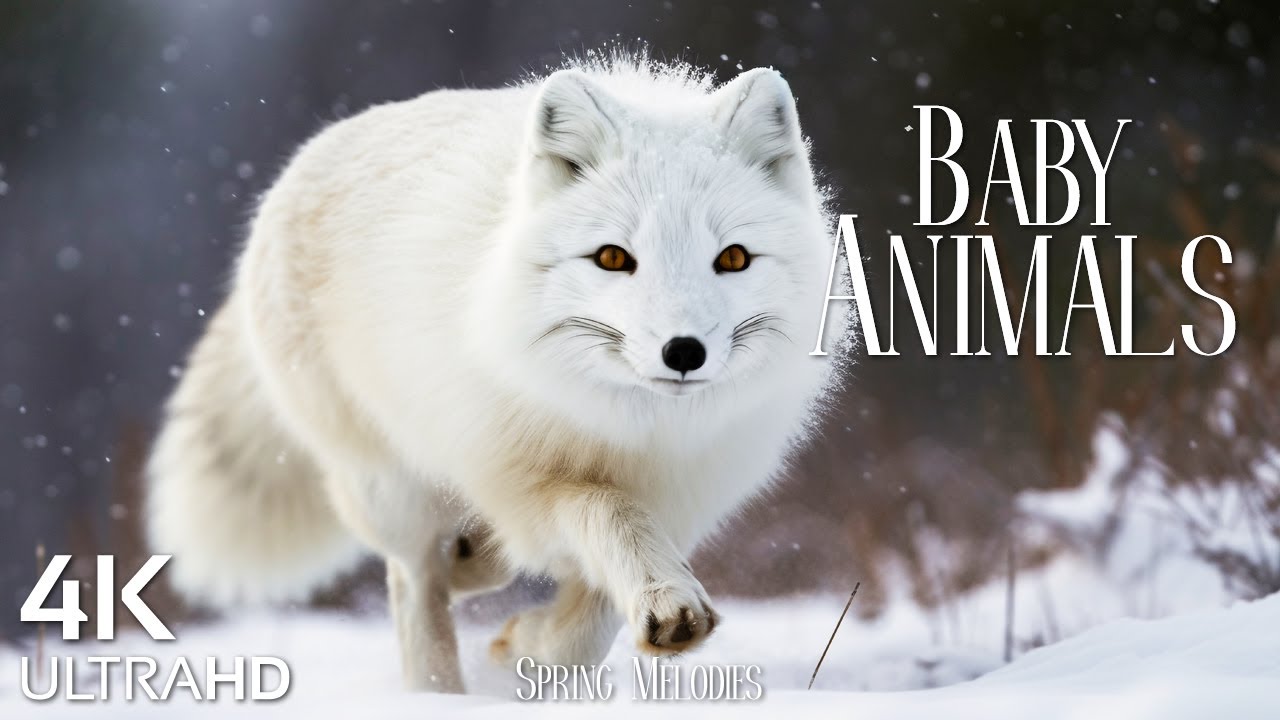Baby Animals 4K UltraHD - Winter Cute Young Wild Animals With Relaxing ...