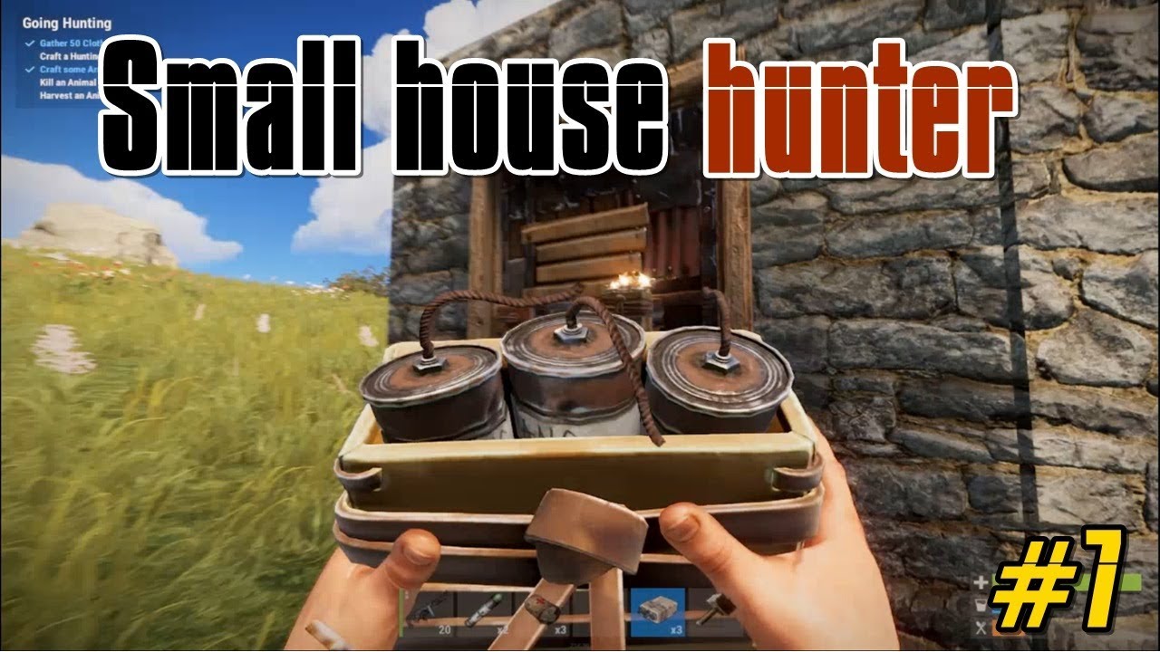 Rust solo(러스트 솔로) #75 - Small house hunter #7 (작은집 사냥꾼7탄) - YouTube