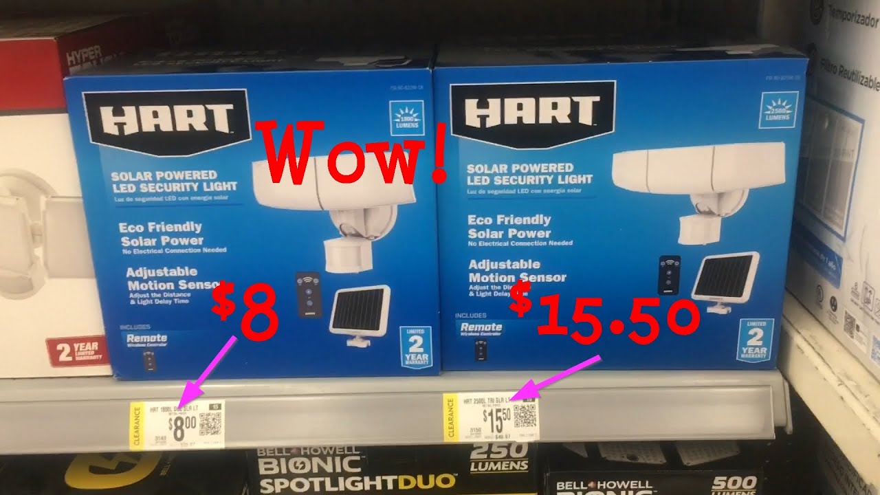 Walmart Clearance $8 HART Solar Powered FSI 80-822W-18 1800 Lumen ...