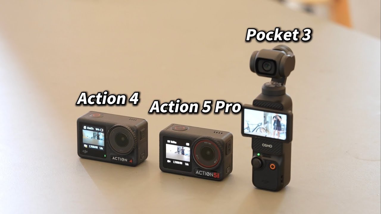 大疆DJI Action4、Action5 Pro、Pocket 3怎么选？！ - YouTube