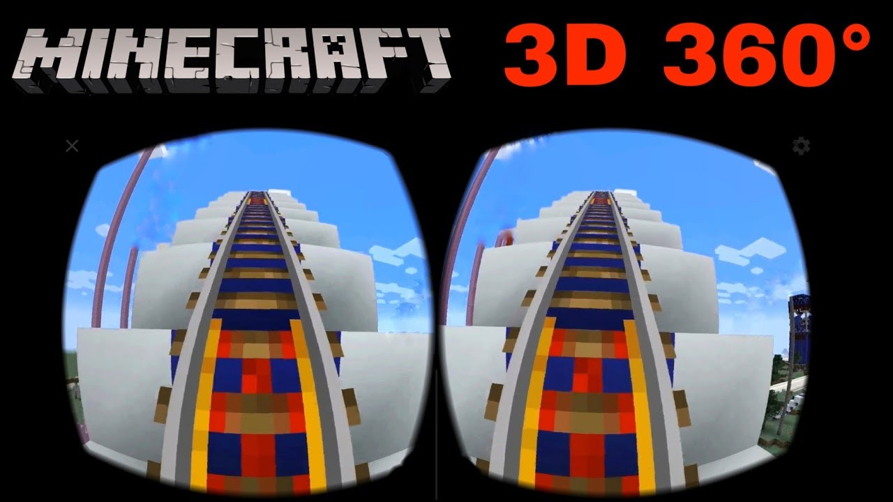 Minecraft 360° 3D VR top & bottom Rollercoaster gameplay 360 도 마인크래프트 ...