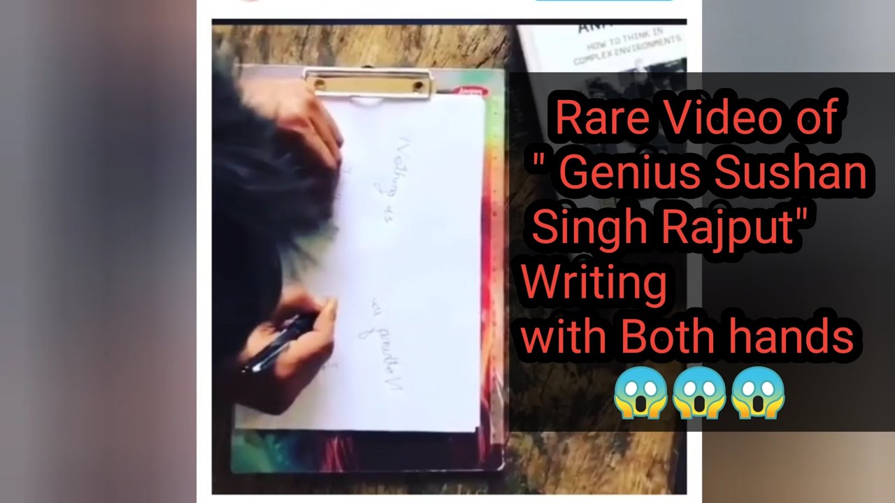 Sushant Singh Rajput Writing With Both Hands 😱😱😱Video Shared By Shweta ...