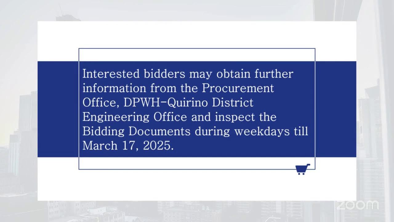 Procurement Livestream for DPWH Quirino District Engineering Office on ...