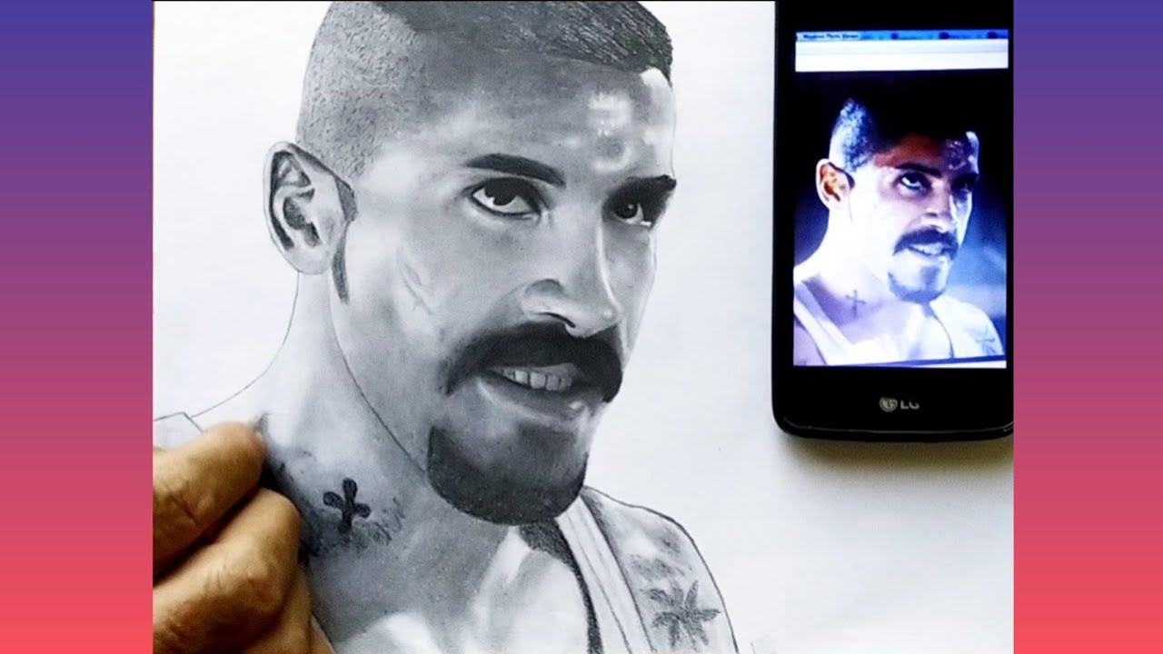yuri boyka face drawing - YouTube