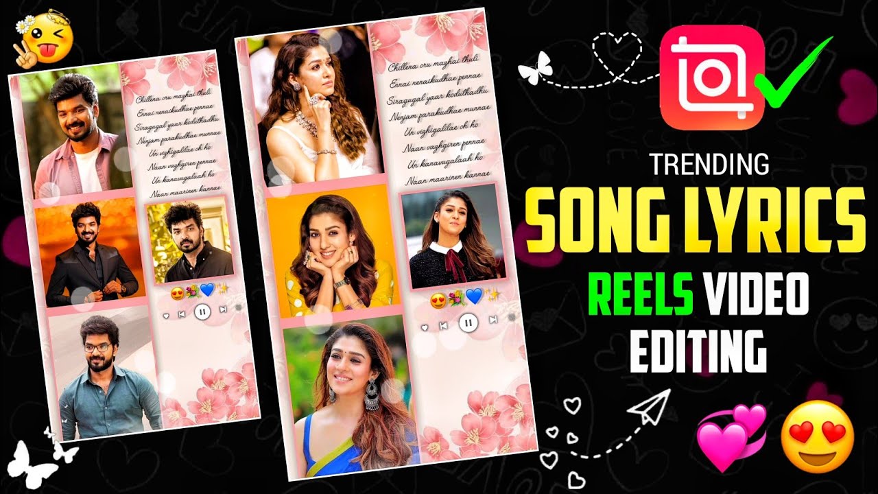 Instagram Trending Photo Frame Lyrics Reels Video Editing in Inshot ...