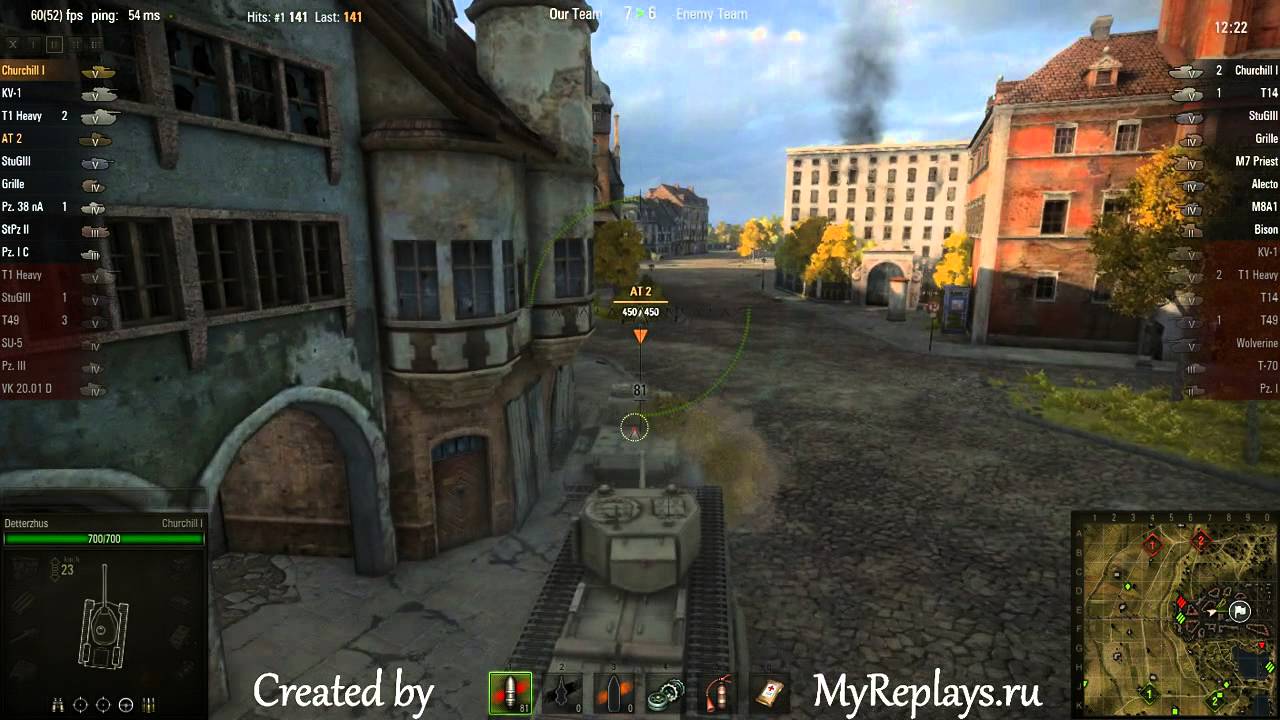 WOT: Siegfried Line - Churchill I - 5 frags - YouTube