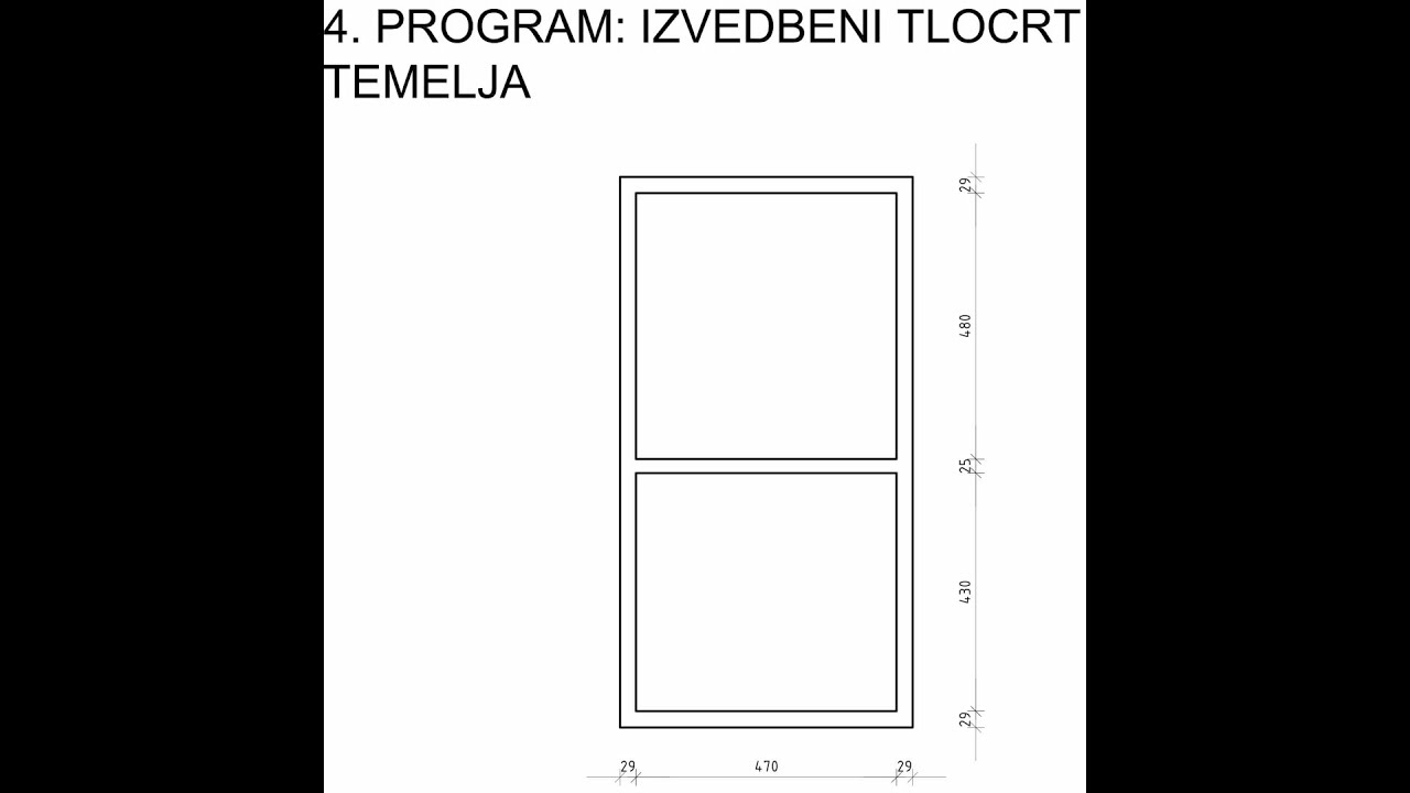 Crtanje izvedbenog tlocrta temelja (1.dio) - YouTube