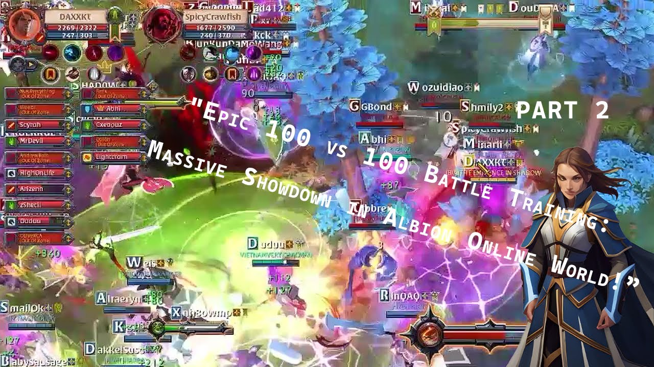 Epic 100 vs 100 Battle Training: Massive Showdown in Albion Online ...
