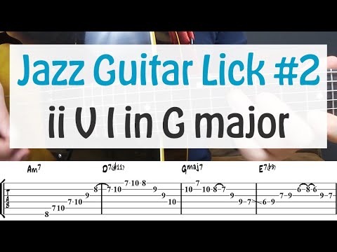 Jazz Guitar Lick 2 - ii V I in G Major