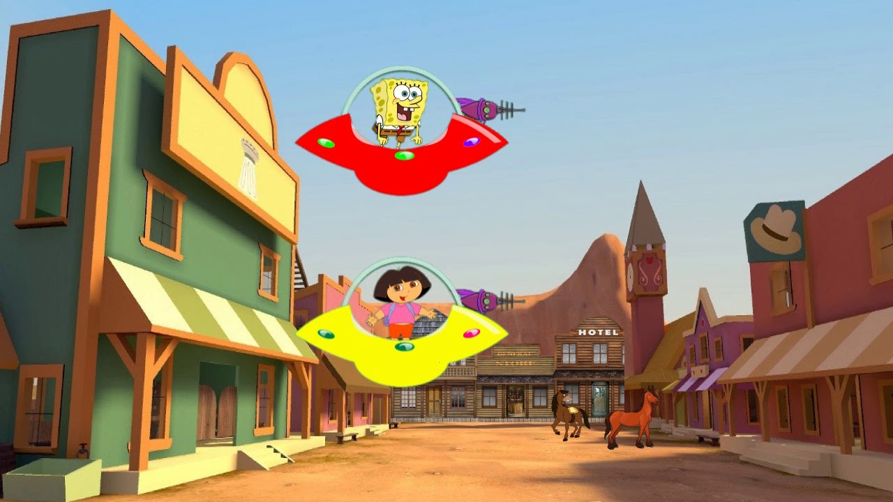 SPONGE BOB AND DORA THE EXPLORER ARE TIME TRAVELERS - YouTube