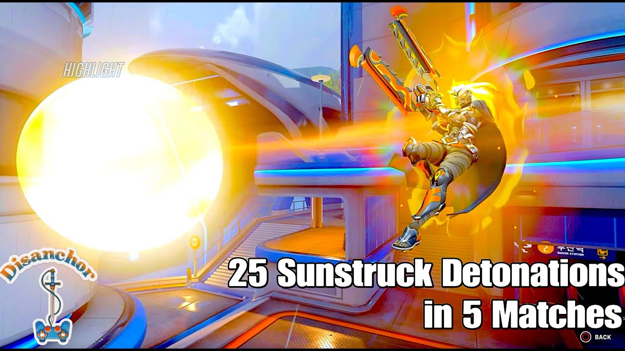 25 Sunstruck Detonations in 5 matches (Overwatch 2 - Iliari) - YouTube