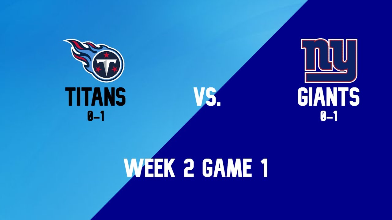 Titans vs. Giants - Week 2 - Game 1 - NFL Showdown - YouTube