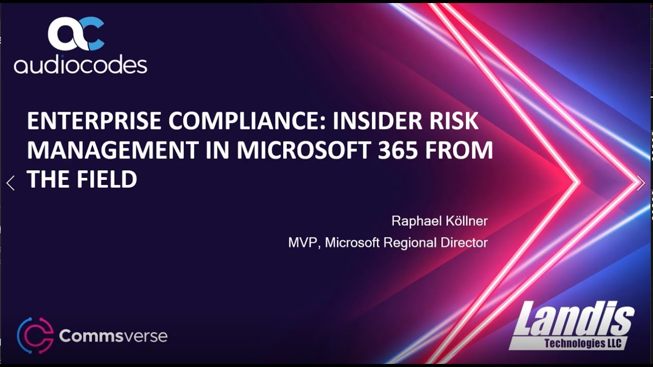 Enterprise Compliance: Insider Risk Management in Microsoft 365 from ...