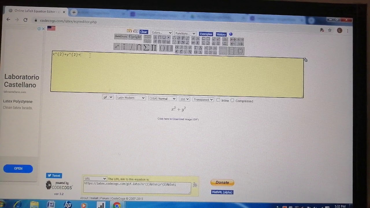 How to insert equation or power in google form. - YouTube