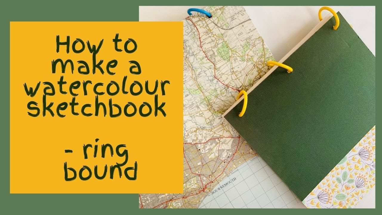 How to make a watercolour sketch book - easy ring bound book for ...