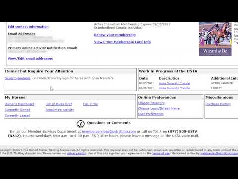 2021 USTrotting - How to use the NEW Online Transfer