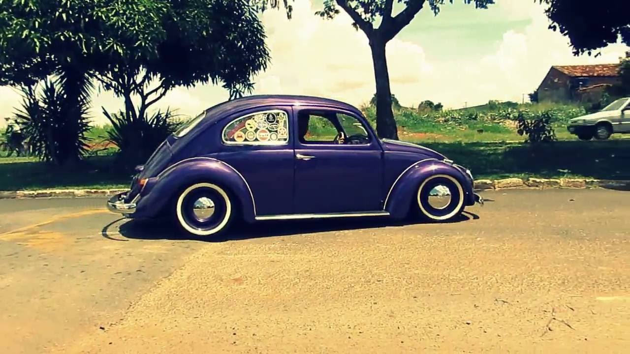 Fusca rebaixado rodas aro 15x7 suspensão FIXA - YouTube