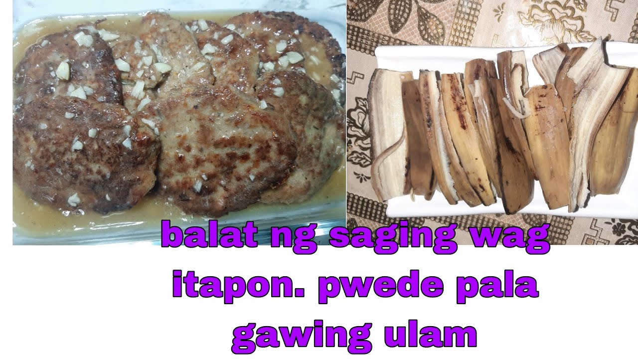 Balat ng saging(banana peel) pwede pala gawing ulam. Rosethan channel ...