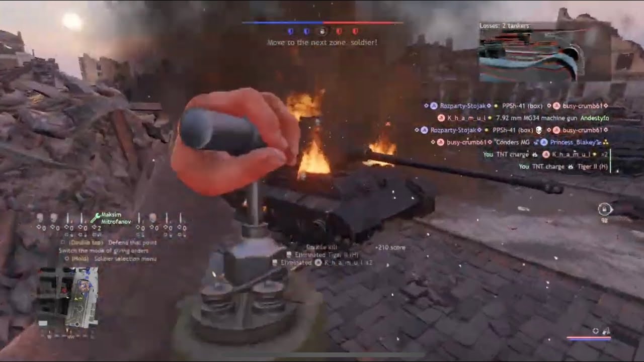 How to destroy two tanks with TNT charge- Enlisted - YouTube