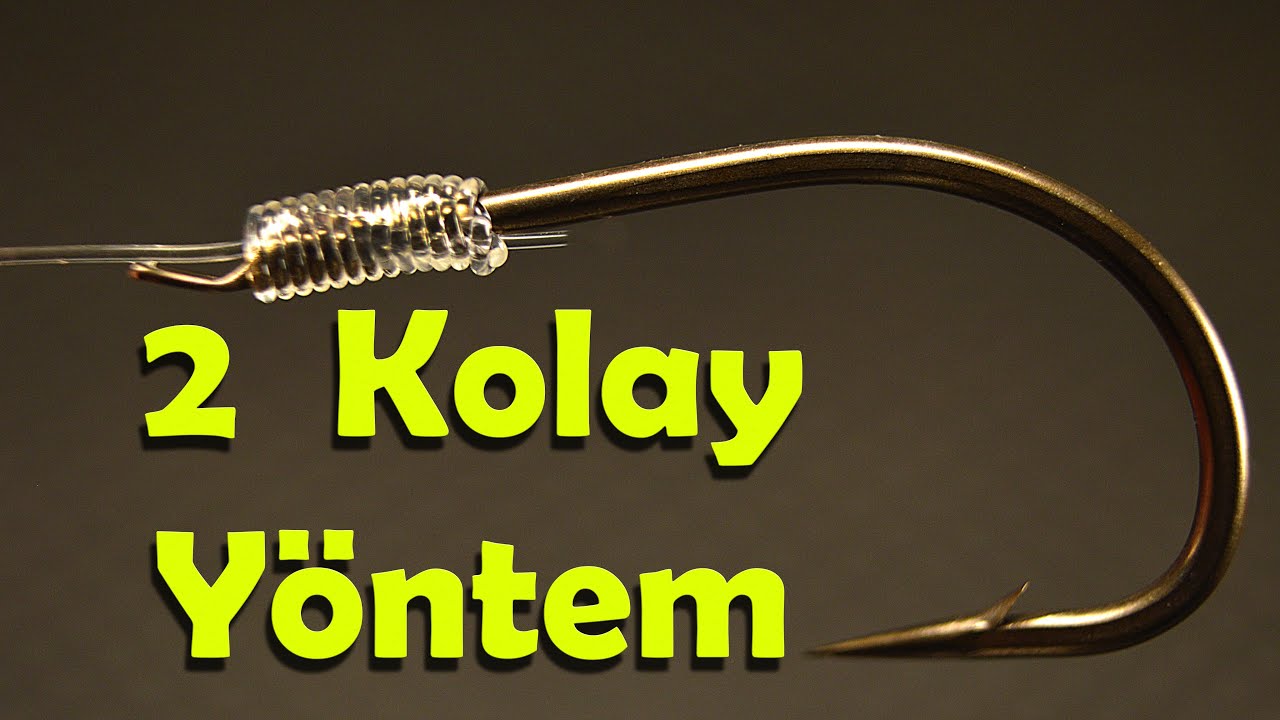 How to tie spade hooks? (Fishing knots for spade end hooks) - YouTube