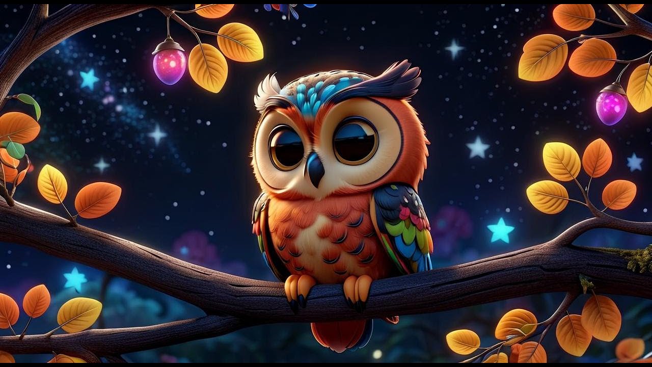 🦉 Sleepy Owl’s 1-Hour Gentle Lullaby | Relaxing Lullaby Animation for ...
