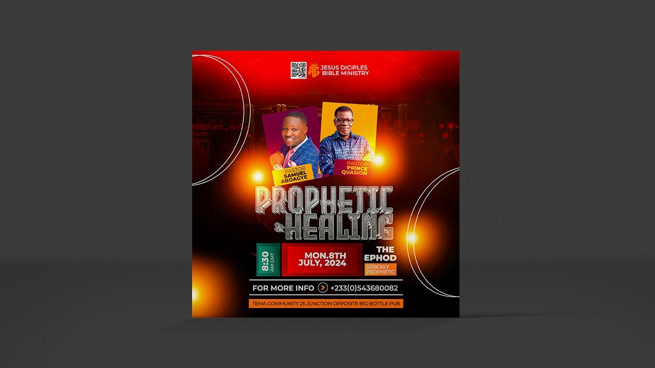 HOW TO DESIGN CHURCH FLYER PROPHETIC & HEALING IN PHOTOSHOP A STEP BY ...