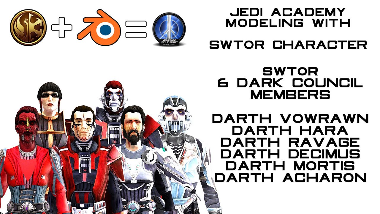 Blender Timelapse - Dark Council Members - Converting SWTOR Model into ...
