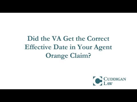 Did the VA Get the Correct Effective Date in Your Agent Orange Claim ...