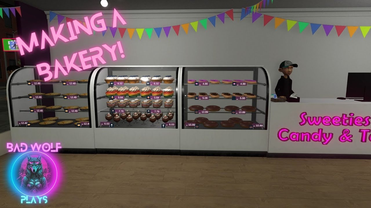 Candy and Toys Store Simulator EP 2 Starting a BAKERY! - YouTube