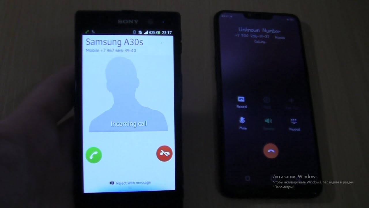Incoming call & Outgoing call at the Same Time Sony Xperia ion+OPPO A3s ...
