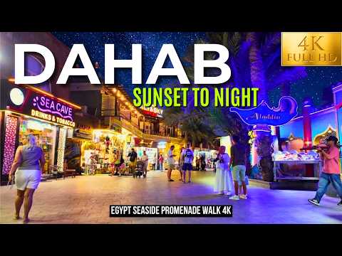 Walking Through Dahab, Egypt: Day to Night | 4K Walking Tour