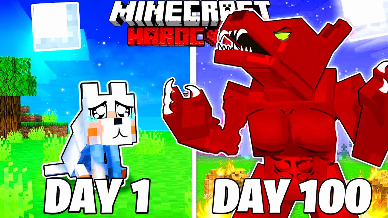 I Survived 100 Days as a DEMON WOIF in Minecraft Hardcore World ...