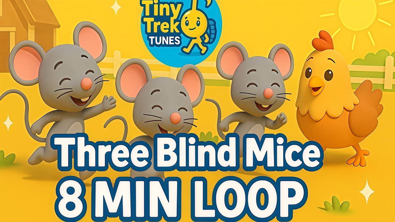 Three Blind Mice | Nursery Rhyme Song for Kids | 8 MIN LOOP - YouTube