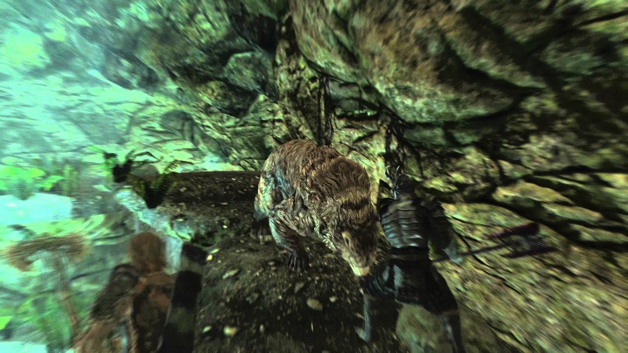 SKYRIM How To Clear PinePeak Cavern Quest Kill Bear Commentary + Tutorial - YouTube
